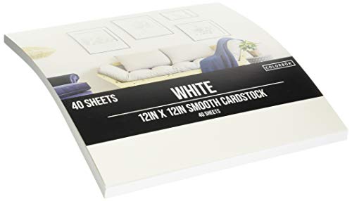 Colorbok White 12x12in Smooth Cardstock