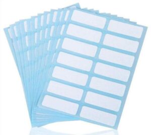 mini skater 336 packs name label stickers white rectangle self adhesive file folders labels for filing envelops tags essential oil milk bottle cup kitchen office school 0.5 x 1.5 inch