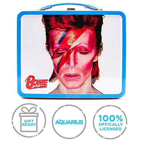 AQUARIUS David Bowie Aladdin Sane Fun Box - Sturdy Tin Storage Box with Plastic Handle & Embossed Front Cover - Officially Licensed Merchandise & Collectible Gift