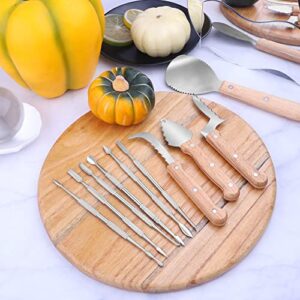 Antner Professional Pumpkin Carving Tool Kit 10 PCS Premium Stainless Steel Carving Tools for Easily Carve Sculpt Halloween Jack-O-Lanterns