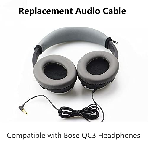 Saipomor QC3 Replacement Audio Cable Compatible with Bose QuietComfort 3 QC3 Headphones