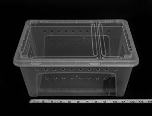 large clear stackable invertebrate & reptile keeper box with hinged lid