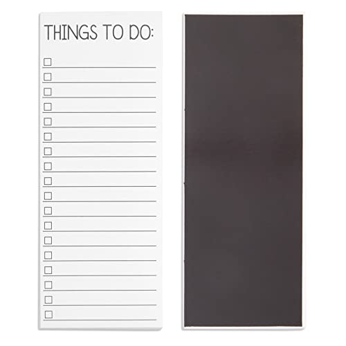 6-Pack Grocery List Magnet Pad for Fridge, To-Do Planner, Things To Buy, Things To Do Shopping Notepad for Locker, Filing Cabinet, Appointment Reminders, Meal Plans (3.5x9 in)