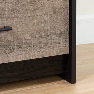 South Shore Londen, Weathered Oak and Ebony 5-Drawer Chest,