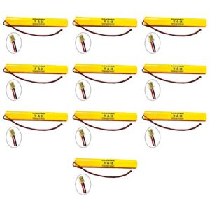 (10 pack) 9.6v 900mah elb-b004 elbb004 exit sign emergency light ni-cd battery replacement elbb003 lithonia elb-b003 unitech bat9.6v700 osi osa228 dantona custom-306-u bbat0044a baa-96 bbat0043a