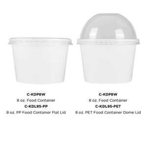 Karat C-KDP8W 8 oz. Food Container - White (Case of 1000)