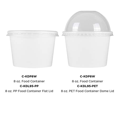 Karat C-KDP8W 8 oz. Food Container - White (Case of 1000)