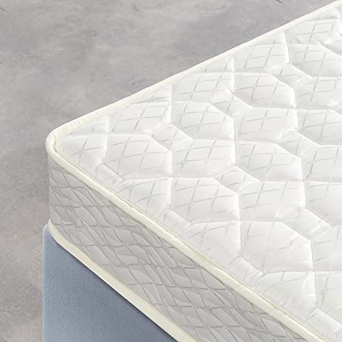 Best Price Mattress 8 Inch Tight Top Innerspring Hybrid Mattress - Comfort Foam Top with Bonnell Spring Base, Full White