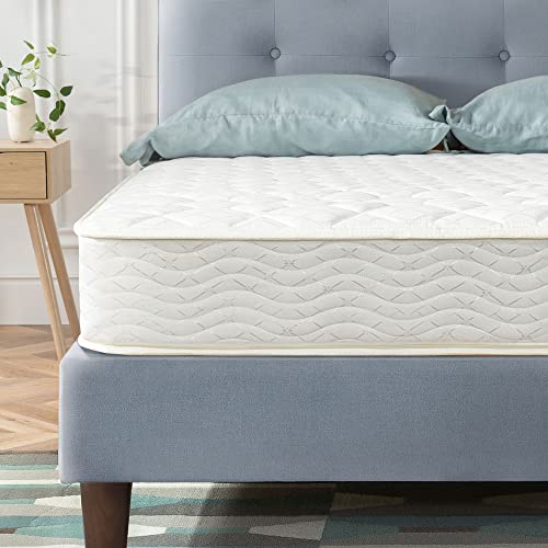 Best Price Mattress 8 Inch Tight Top Innerspring Hybrid Mattress - Comfort Foam Top with Bonnell Spring Base, Full White