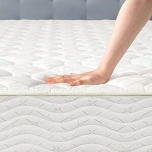 Best Price Mattress 8 Inch Tight Top Innerspring Hybrid Mattress - Comfort Foam Top with Bonnell Spring Base, Full White