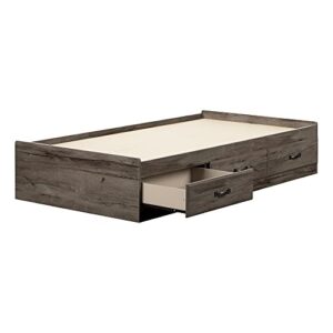 south shore ulysses twin mates bed fall oak