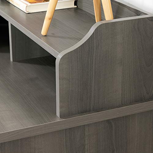 South Shore Versa Computer Desk with Hutch, Gray Maple