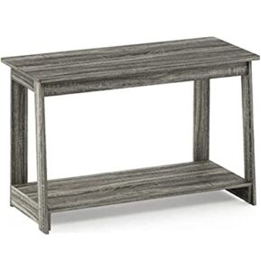 furinno 18041gyw beginning tv stand, french oak grey, 15.59 x 35.04 x 21.65 inches