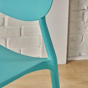 Christopher Knight Home Ali Indoor Plastic Chair (Set of 2), Teal