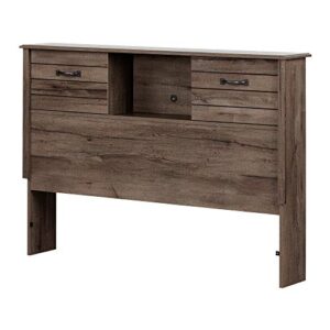 south shore ulysses full bookcase headboard fall oak