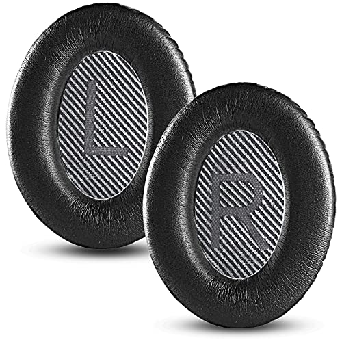 QC25 Replacement Pads Ear Soundlink Earpads Cover Ear Cushion Kit Headphone Earcups Compatible with Bose Soundtrue/Soundlink/Quietcomfort 25 Wireless Headphones ii Cushions .(Black)