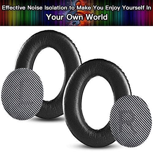 QC25 Replacement Pads Ear Soundlink Earpads Cover Ear Cushion Kit Headphone Earcups Compatible with Bose Soundtrue/Soundlink/Quietcomfort 25 Wireless Headphones ii Cushions .(Black)