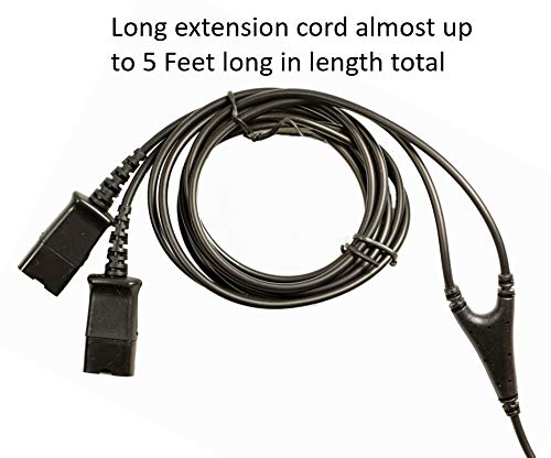 Call Center Headset QD Cable Y Splitter Adapter Trainer Cable for Training Center Compatible with Plantronics QD headsets Splitter Cable Connector