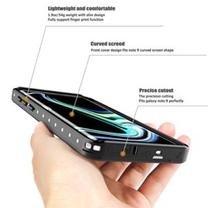 SPIDERCASE for Galaxy Note 9: Waterproof, Shockproof & Snowproof Bumper Case (Black/Transparent)