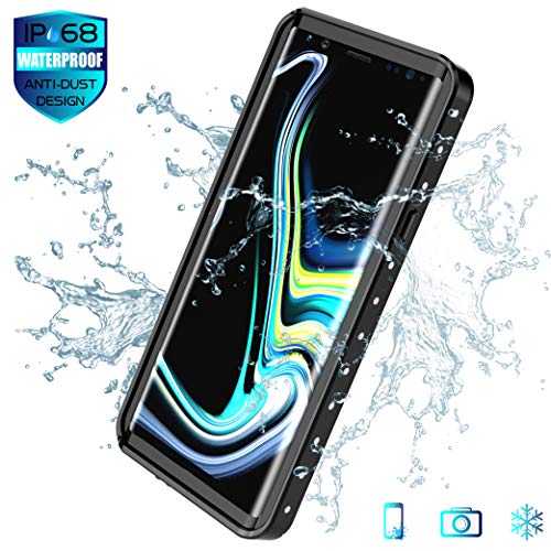 SPIDERCASE for Galaxy Note 9: Waterproof, Shockproof & Snowproof Bumper Case (Black/Transparent)