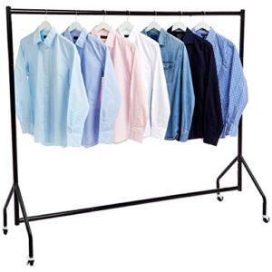 Amazon Basics Heavy Duty Rolling Garment Rack, Hanging Clothes Organizer Rail for Display and Storage, 72 x 60 Inches - Black