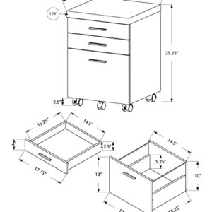 Monarch Specialties I FILING CABINET, TAUPE