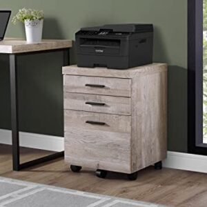 Monarch Specialties I FILING CABINET, TAUPE