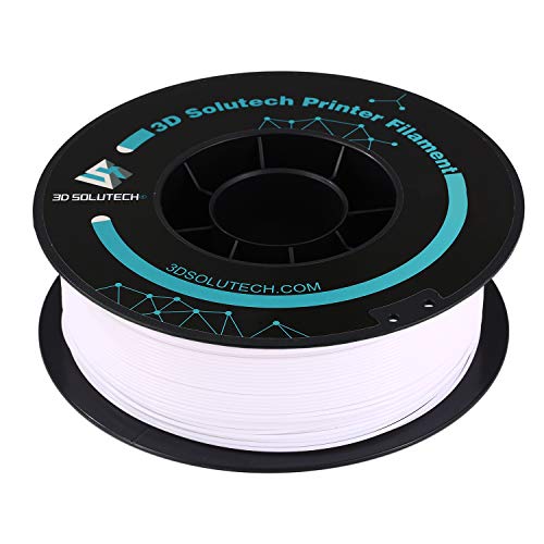 3D Solutech - PREPLAWHITE Real White 3D Printer Premium PLA Filament 1.75MM Filament, Dimensional Accuracy +/- 0.03 mm, 2.2 LBS (1.0KG)