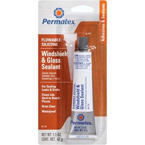 Permatex 81730 Flowable Silicone Windshield Glass Sealer, 1.5 oz. (2 Pack)