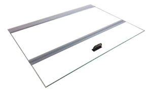 h2pro glass canopy 2 piece set for aqueon all glass 75/90/110 gallon 48x18 aquarium fish tank (each piece measure 22.08 x 16.57 x 0.16in)