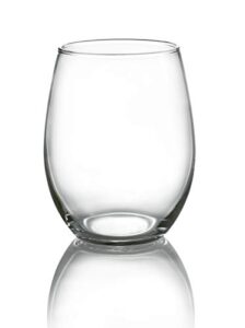 luminarc arc international cachet stemless wine glass, 21 ounce, set of 4, clear