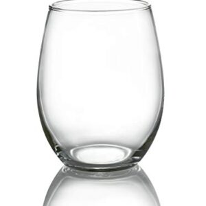 Luminarc Arc International Cachet Stemless Wine Glass, 21 Ounce, Set Of 4, Clear