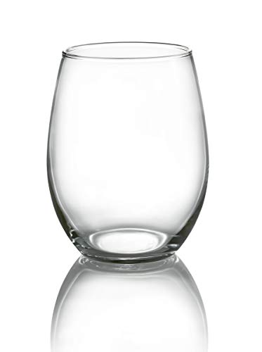 Luminarc Arc International Cachet Stemless Wine Glass, 21 Ounce, Set Of 4, Clear