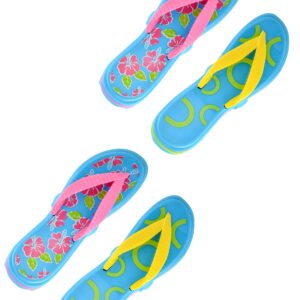 O2COOL Bocaclips - Beach Towel Clips for Beach Chairs, Patio and Pool Accessories Clothes Pins or Bag Clips - (Flip Flop) 4 Clips