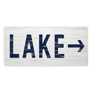 barnyard designs 'lake sign' lake house decor for the home, hanging lake wall decor lake sign, lake house sign for lake house kitchen, rustic lake decor for home, 17" x 8"