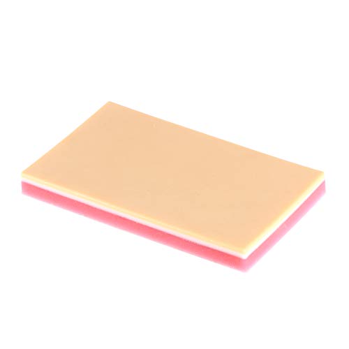 UKCOCO Human Skin Suture Pad, 3 Layers Reusable Silicone Medical Training Skin Model for Lab Scientific Supplies Science Education