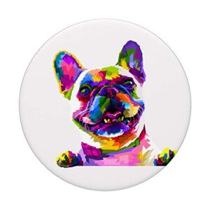 Cute French Bulldog frenchie - watercolor spalsh design PopSockets PopGrip: Swappable Grip for Phones & Tablets