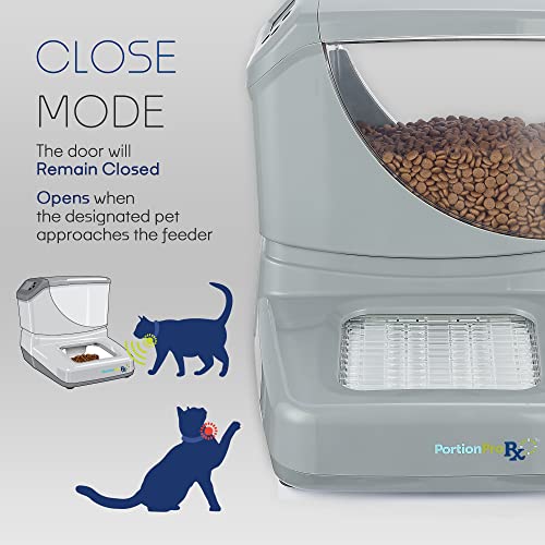 PortionPro Rx Automatic Pet Feeder (for Both Cats and Dogs) - Prevents Food Stealing and Delivers Scheduled Meals