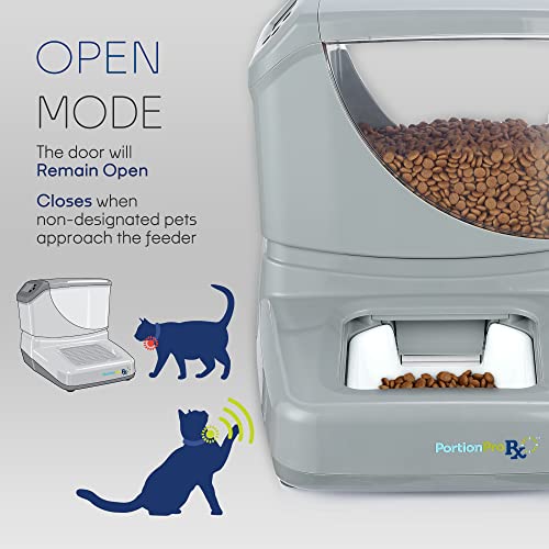 PortionPro Rx Automatic Pet Feeder (for Both Cats and Dogs) - Prevents Food Stealing and Delivers Scheduled Meals