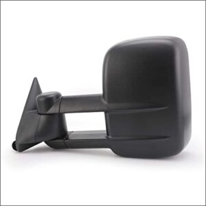 Perfit Zone Towing Mirrors Replacement Fit for 1988-2000 SILVERADO SIERRA, MANUAL,W/O HEATED, W/O SIGNAL,BLACK (PAIR SET)