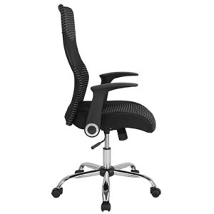 Flash Furniture Milford High Back Ergonomic Office Chair with Contemporary Mesh Design in Black and White