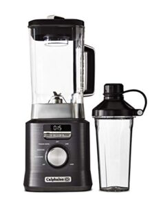 calphalon auto-speed 68 oz blender with blend-n-go smoothie cup and bpa-free tritan jar | 1100-watt base, dark stainless steel