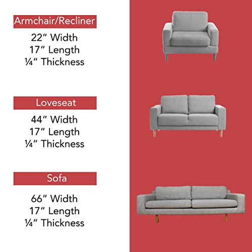 LAMINET Deluxe Extra Thick Sagging Furniture Cushion Support Insert| Seat Saver| New and Improved| Extend The Life of Your Sofa| 60% Thicker - Sofa - 17" L x 66" W