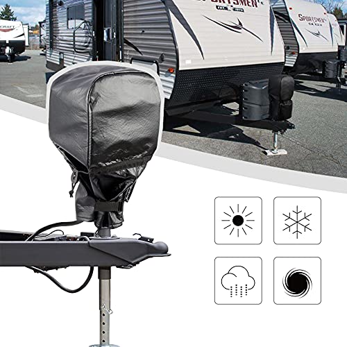 Explore Land Waterproof Electric Tongue Jack Cover, RV Power Tongue Trailer Jack Cover, Universal Camper Jack Cover Size 9L x 4W x 18H inch