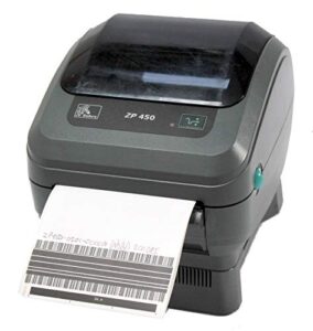 zebranet zp 450 zp450-0201-0000a direct thermal barcode label printer network usb peeler 203dpi