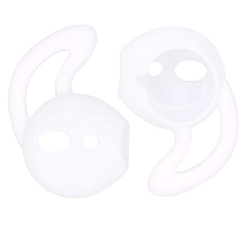 JNSA 4 Pairs Hooks and Covers Compatible with AirPods,Compatible with EarPods, Anti Drop Noise Canceling Hook Design for Sport, 4 Pairs Set 4 Colors