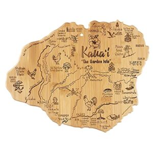 totally bamboo destination kauai serving and cutting board, includes hang tie for wall display