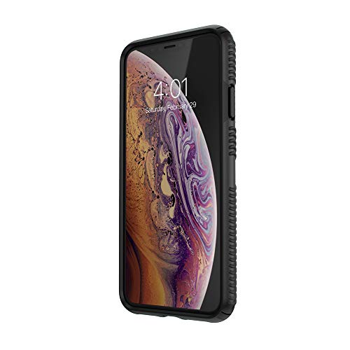 Speck Presidio Grip iPhone XS Max Case - Slim Fit, Silicone, Black/Black