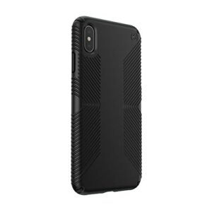 Speck Presidio Grip iPhone XS Max Case - Slim Fit, Silicone, Black/Black