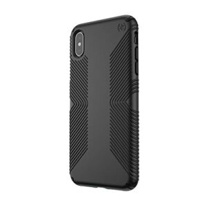 Speck Presidio Grip iPhone XS Max Case - Slim Fit, Silicone, Black/Black